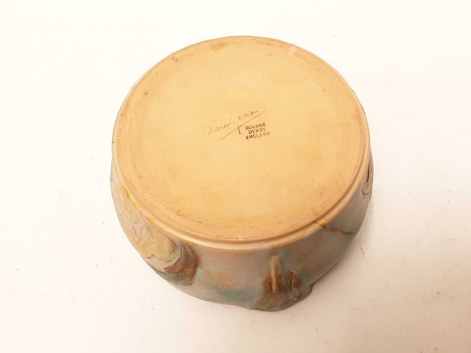 Lot 1113 - 1930s Denby Danesby Ware vase with owl