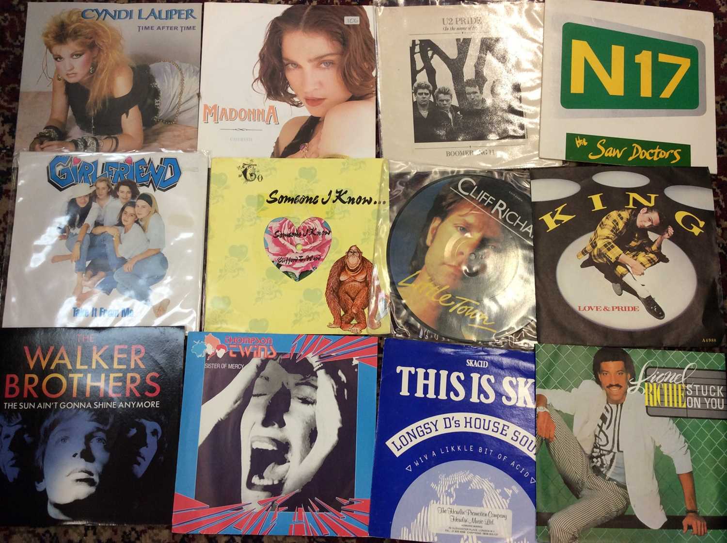 Lot 2104 - Crate of 130 picture discs and colour vinyl
