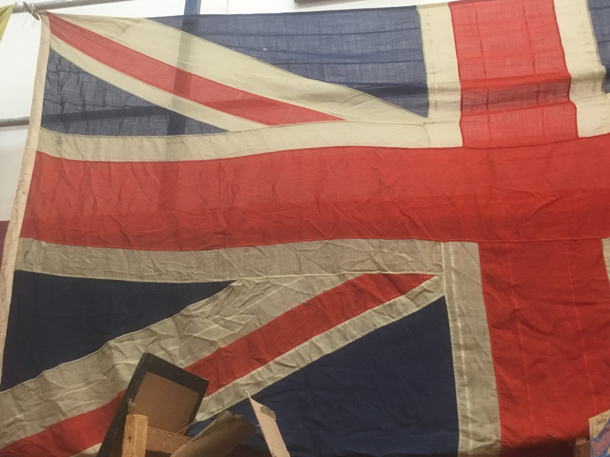 Lot 2434 - Second World War Union Jack stitched canvas