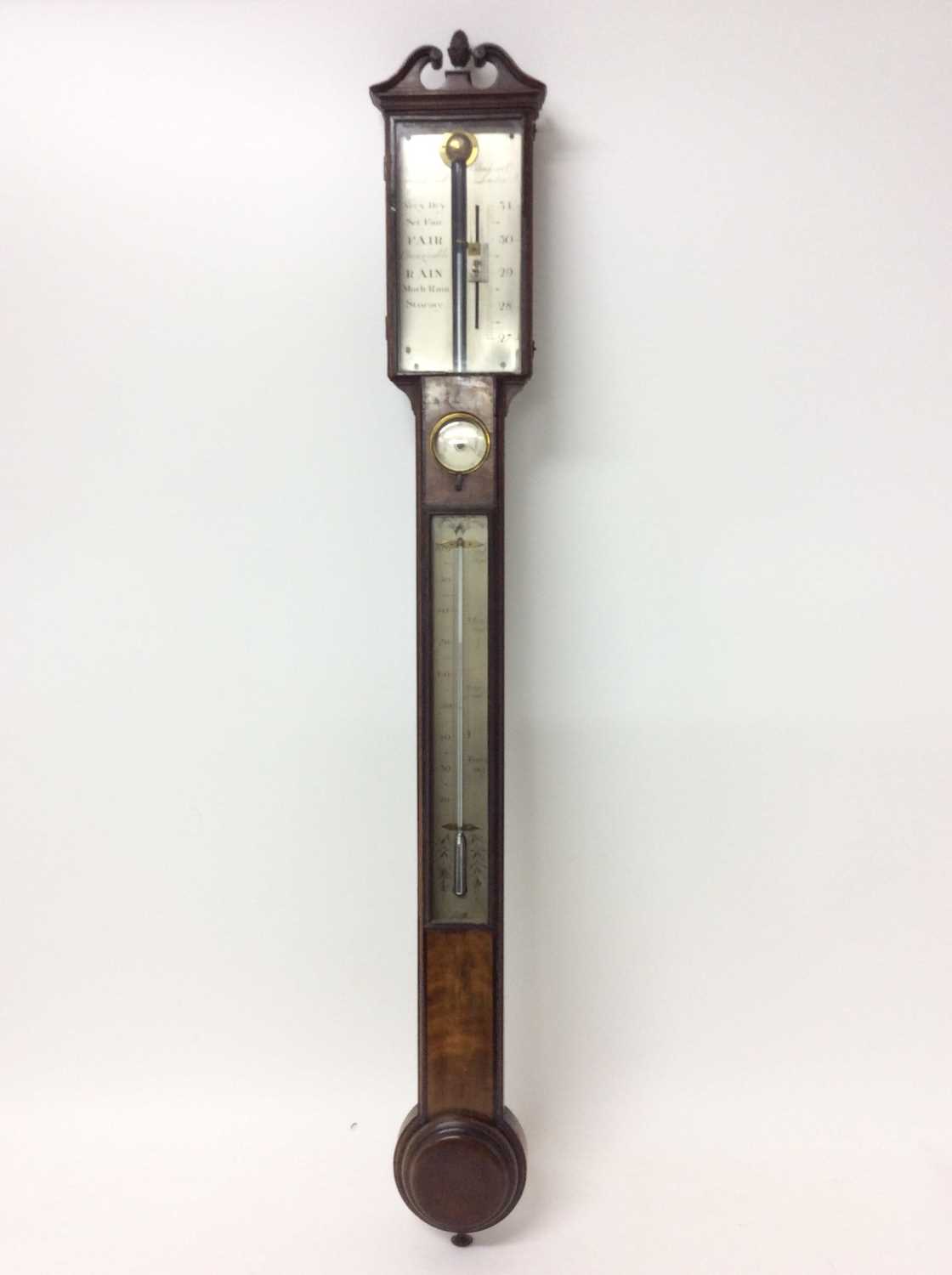 Lot 670 - George III stick barometer by Poncione