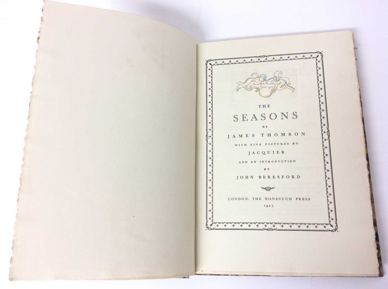 Lot 34 - The Seasons by James Thomson, Nonesuch Press