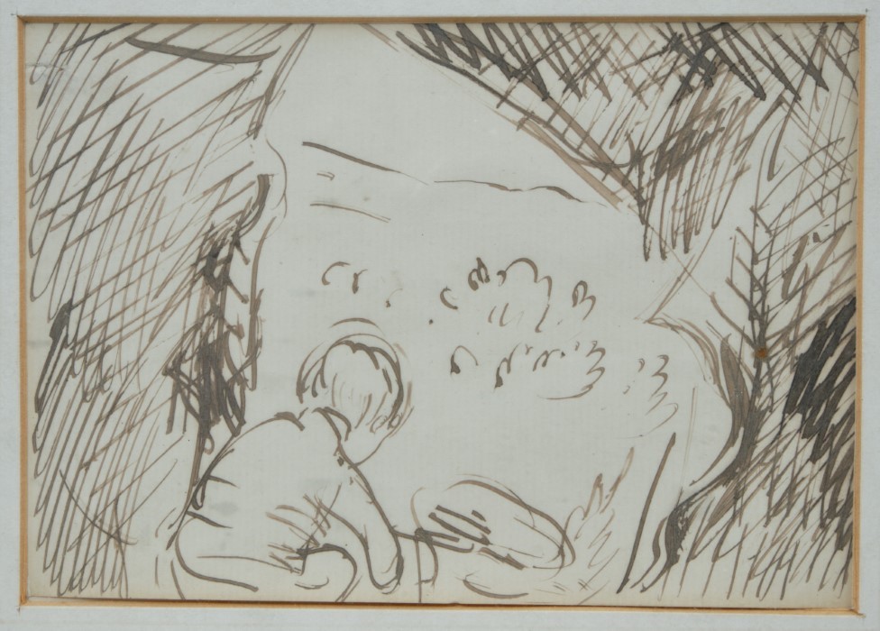 Lot 1265 - *Augustus John, pair of pen and ink