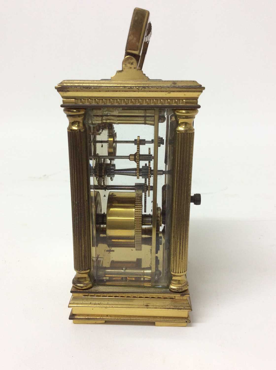 Lot 653 - 19th century-style brass carriage clock