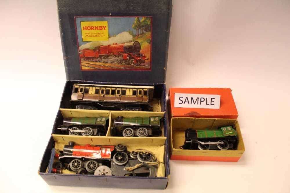 Lot 1899 - Three boxes of Hornby tinplate O gauge