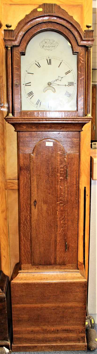 Lot 717 - Hedge of Colchester, George III 30 hour oak
