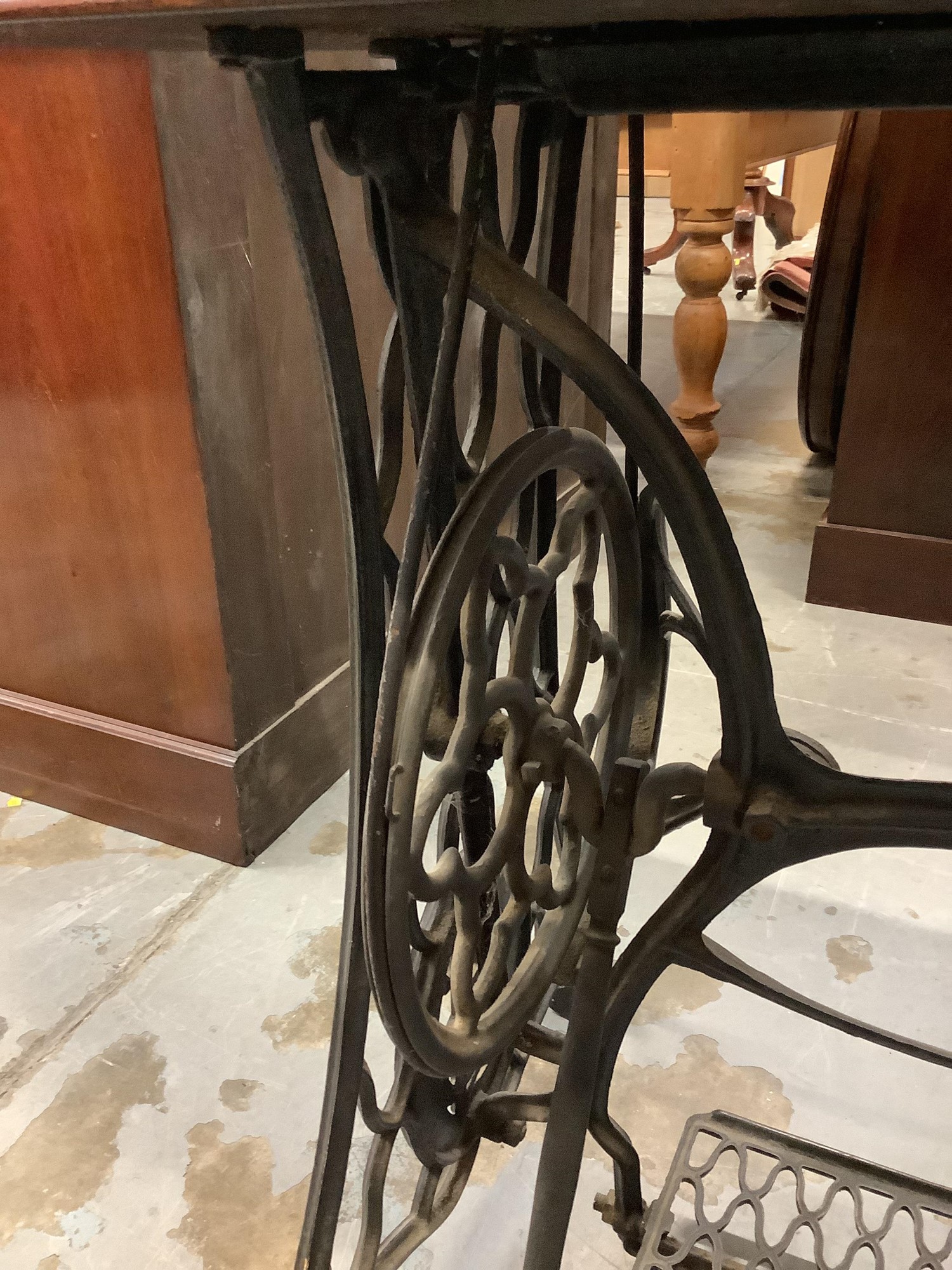 Lot 910 - Victorian treadle sewing machine