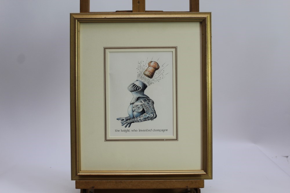 Lot 1758 - Simon Drew (b.1952) pen, ink and crayon