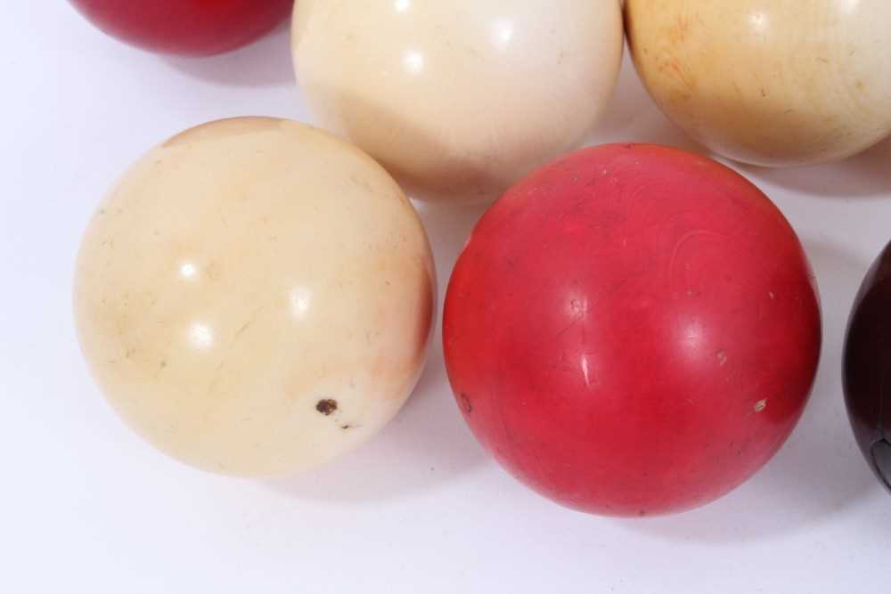 Lot 753 - Collection of ivory billiard balls, 19th