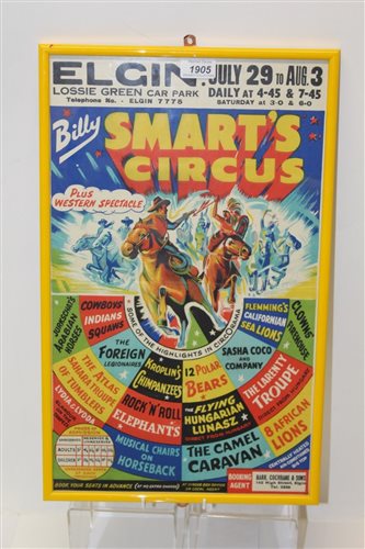 Lot 1905 - Vintage Billy Smart's Circus poster for
