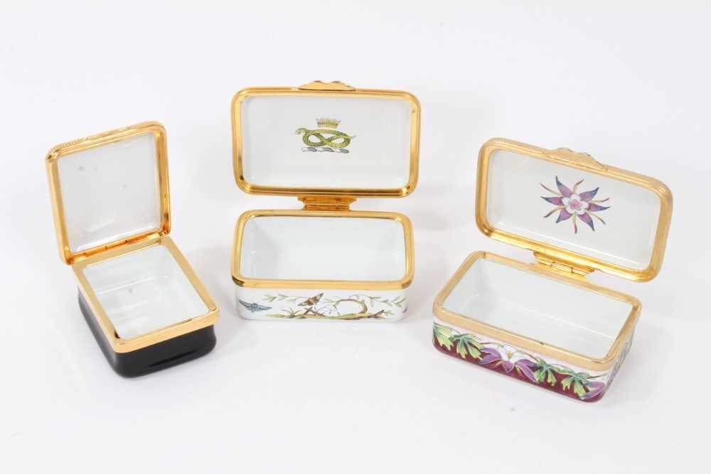 Lot 710 - Three enamel boxes