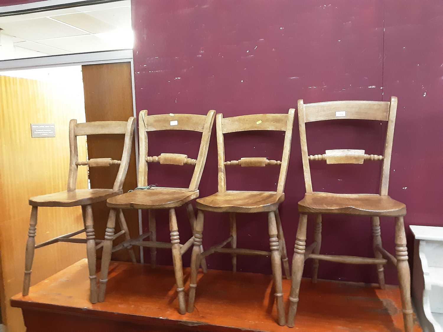 Lot 1132 - Six Victorian Suffolk chairs together with