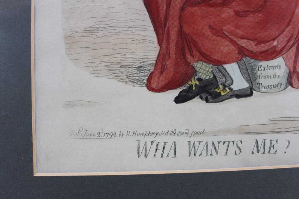 Lot 1015 - James Gillray (1756-1815) hand coloured