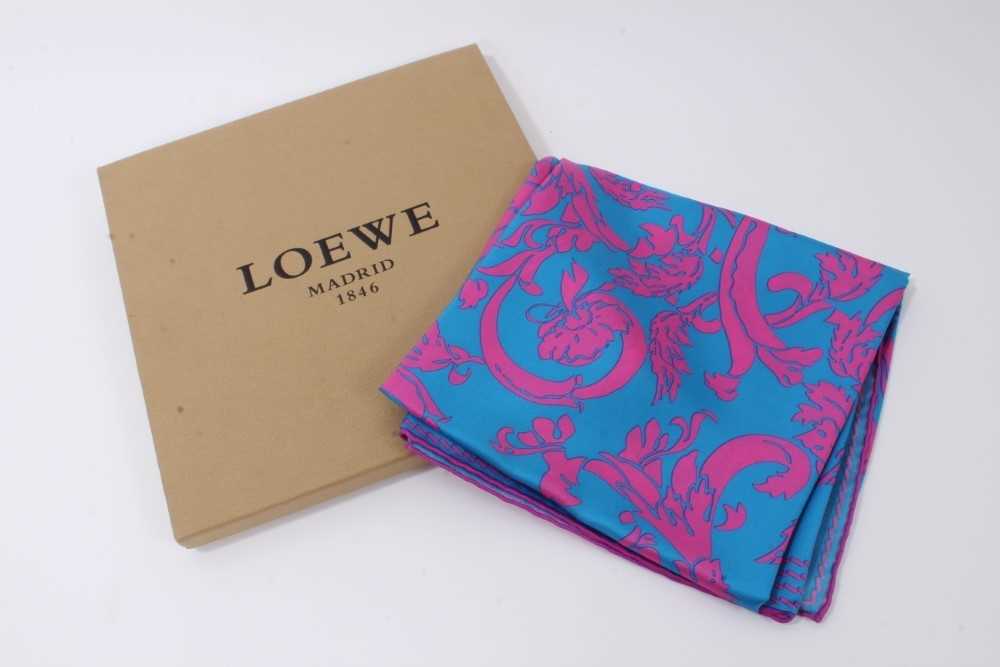 Lot 2129 - Loewe Silk Scarf in original box, Loewe