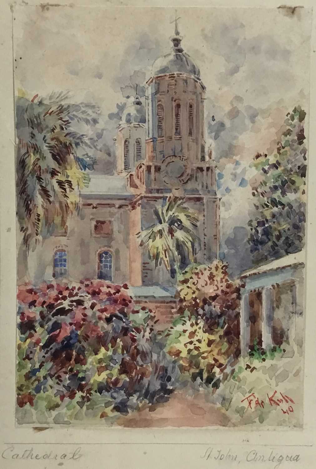 Lot 275 - Collection of six watercolour studies of
