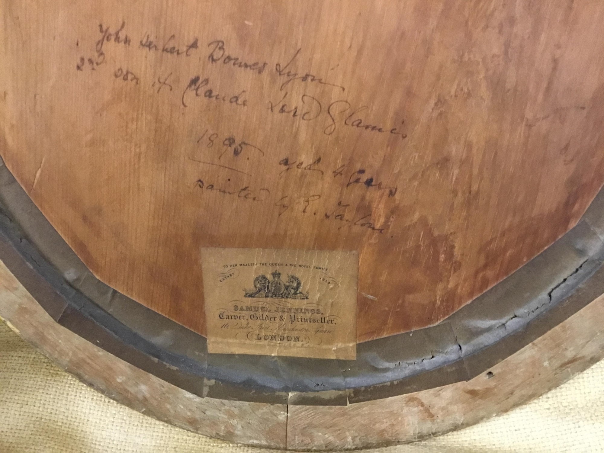 Lot 72 - E.Taylor pastel portrait of John Herbert