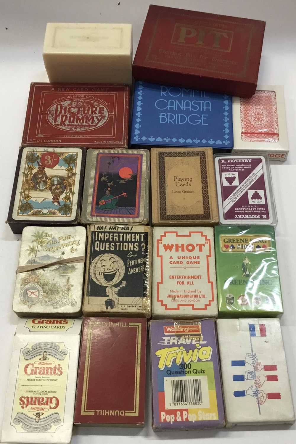 Lot 1627 - Collection of vintage playing cards