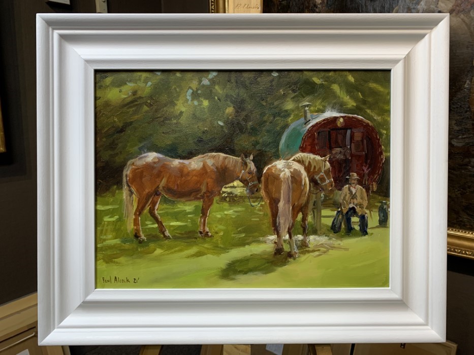 Lot 56 - Paul Alcock oil on board - No. 1, 43cm x 53cm