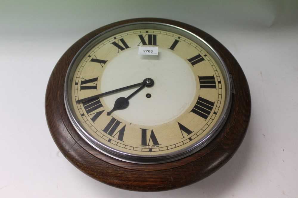 Lot 2763 - Victorian round school clock