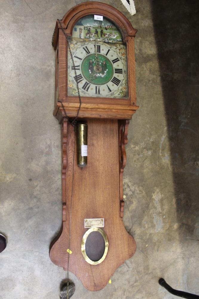 Lot 2673 - 19th century Dutch wall clock with painted