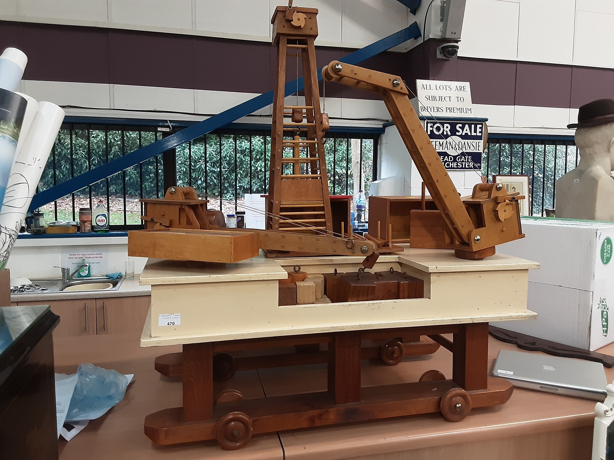 Scratch built model of an oil rig - auctions & price archive